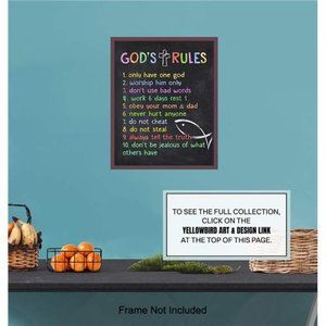 Wall Decor | Ten Commandments Wall Decor Christian Scripture 8x1 ...